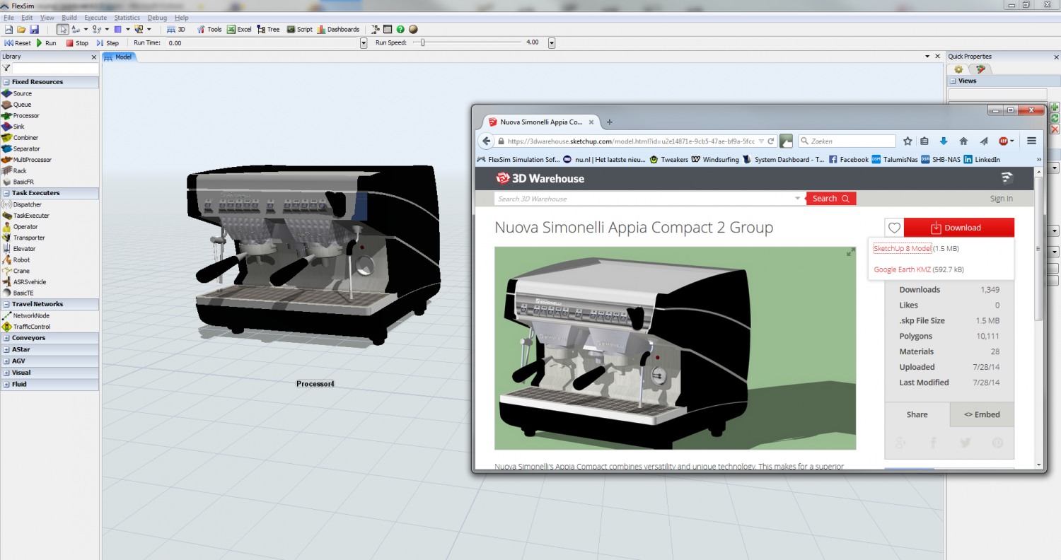 Simulation software Flexsim - Talumis
